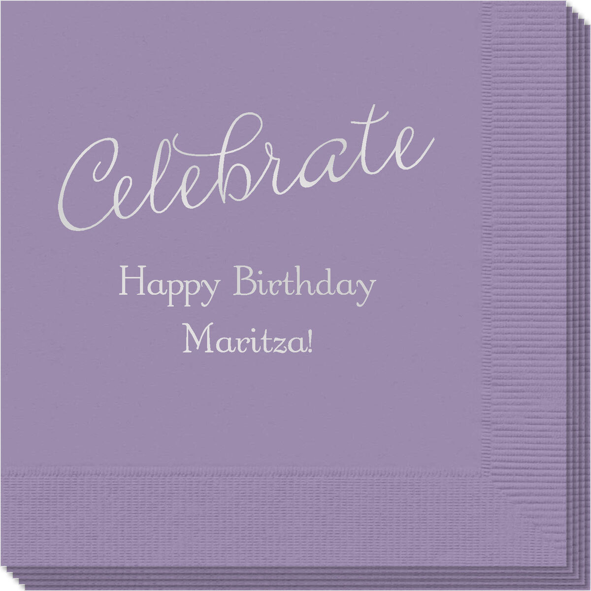 Personalized Expressive Script Celebrate Napkins