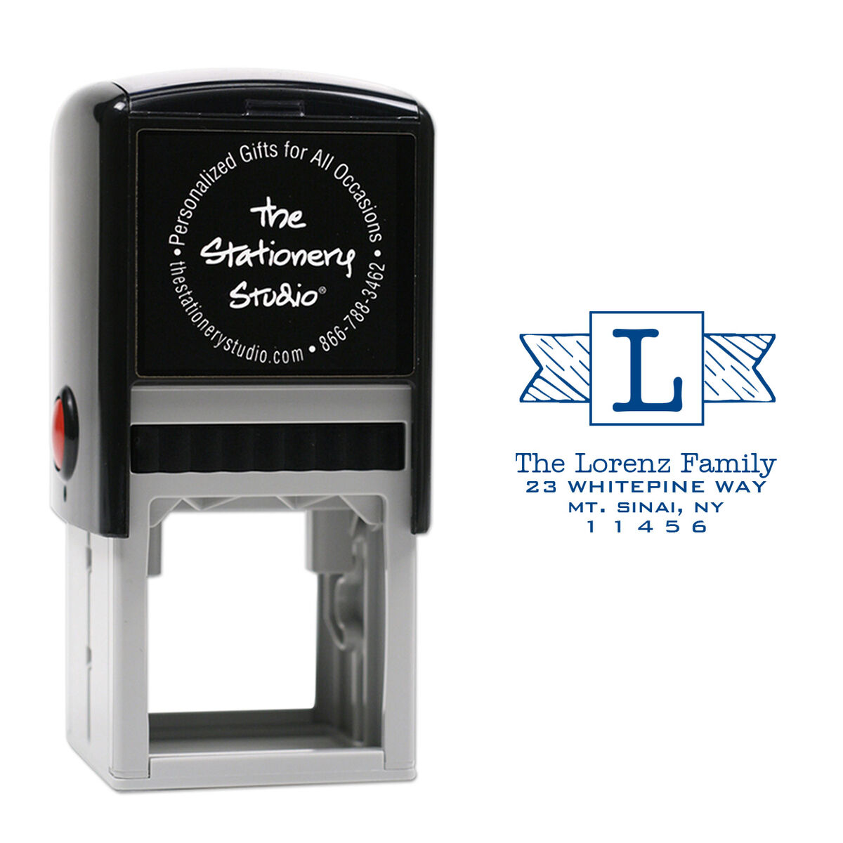 Custom Initial Ribbon Self-Inking Stamp