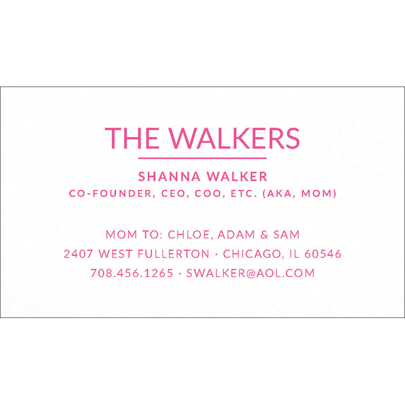 Family Name Letterpress Contact Cards