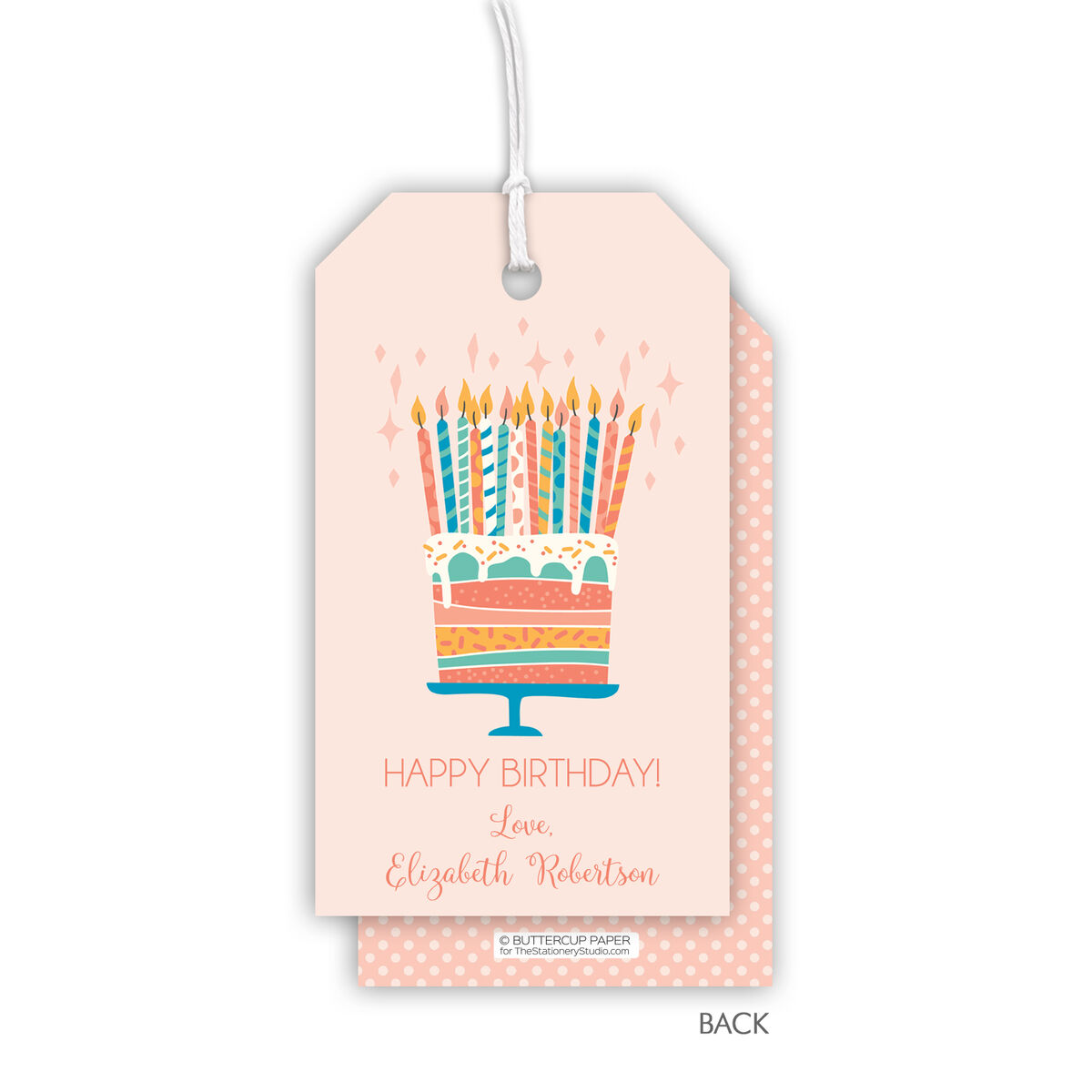 Birthday Cake Hanging Gift Tags