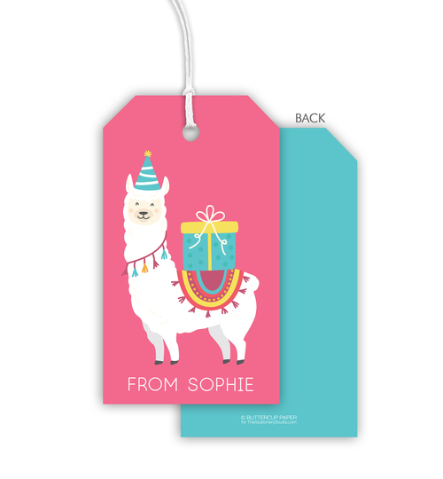 Birthday Llama Hanging Gift Tags