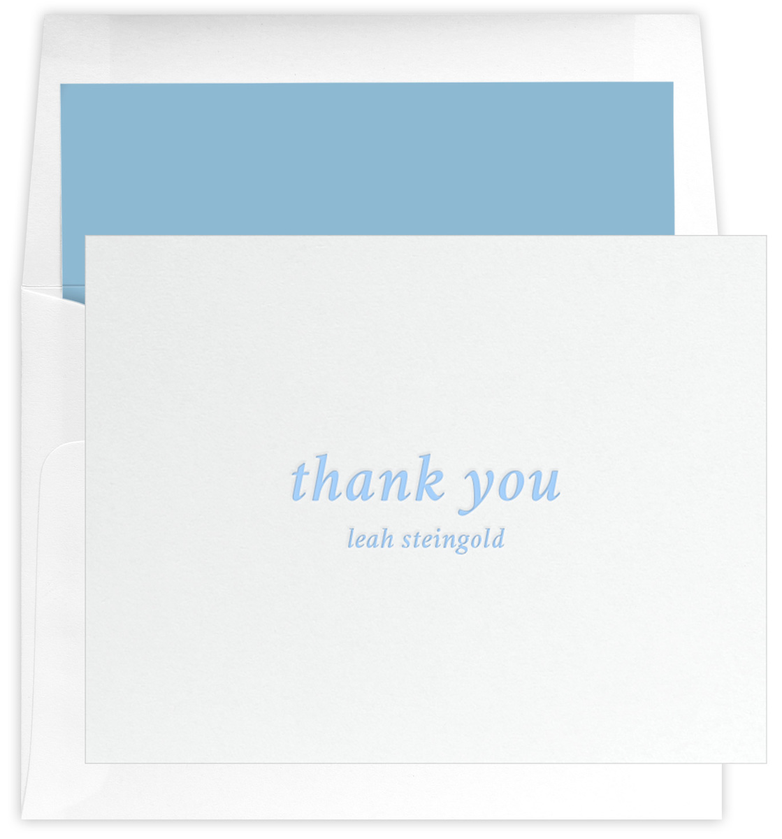 Simple Thank You Folded Note Cards - Letterpress