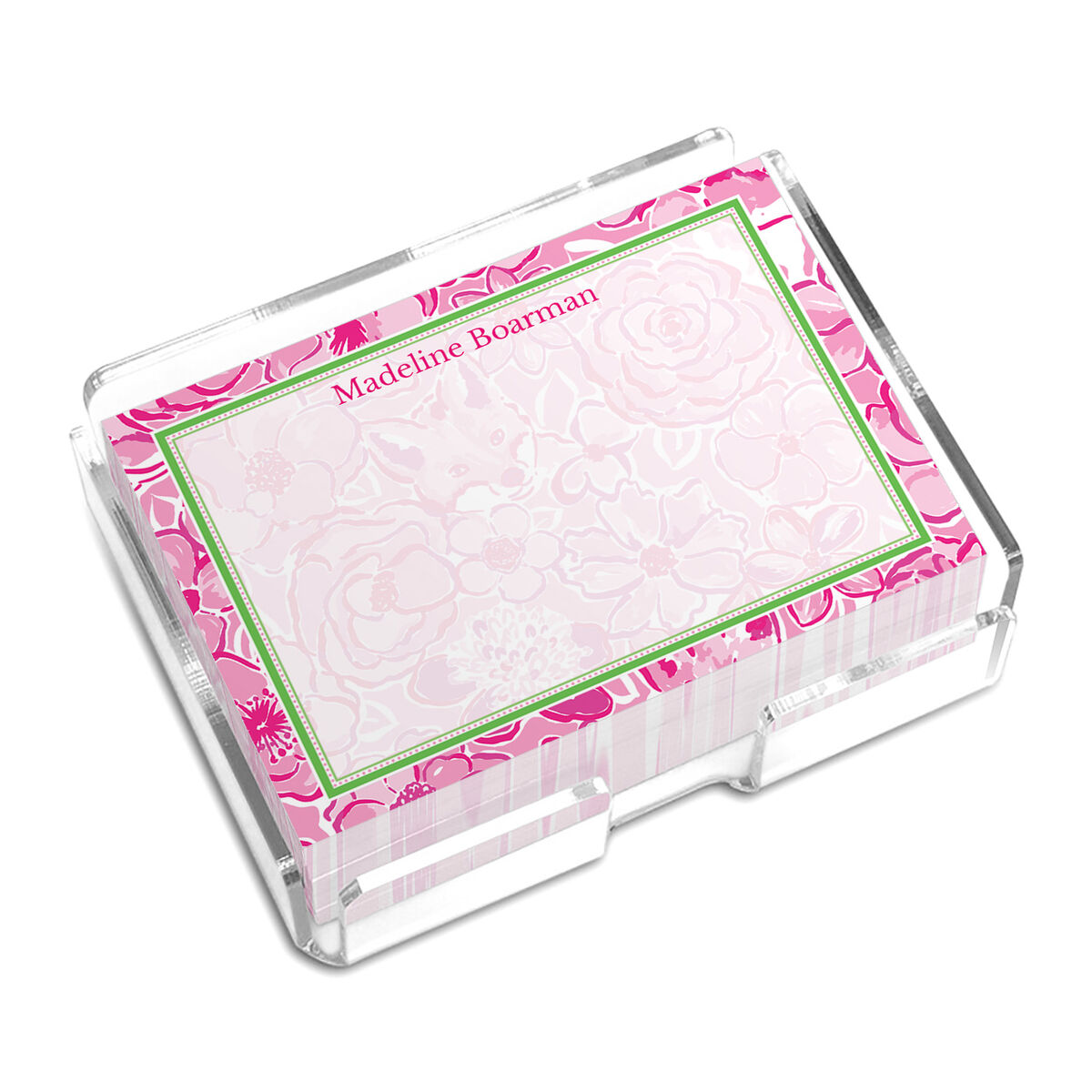 Custom Hidden Fox Border 4x3 Post-it® Notes