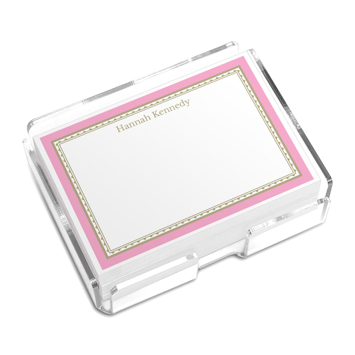 Custom Belle Pink Pastel Border 4x3 Post-it® Notes