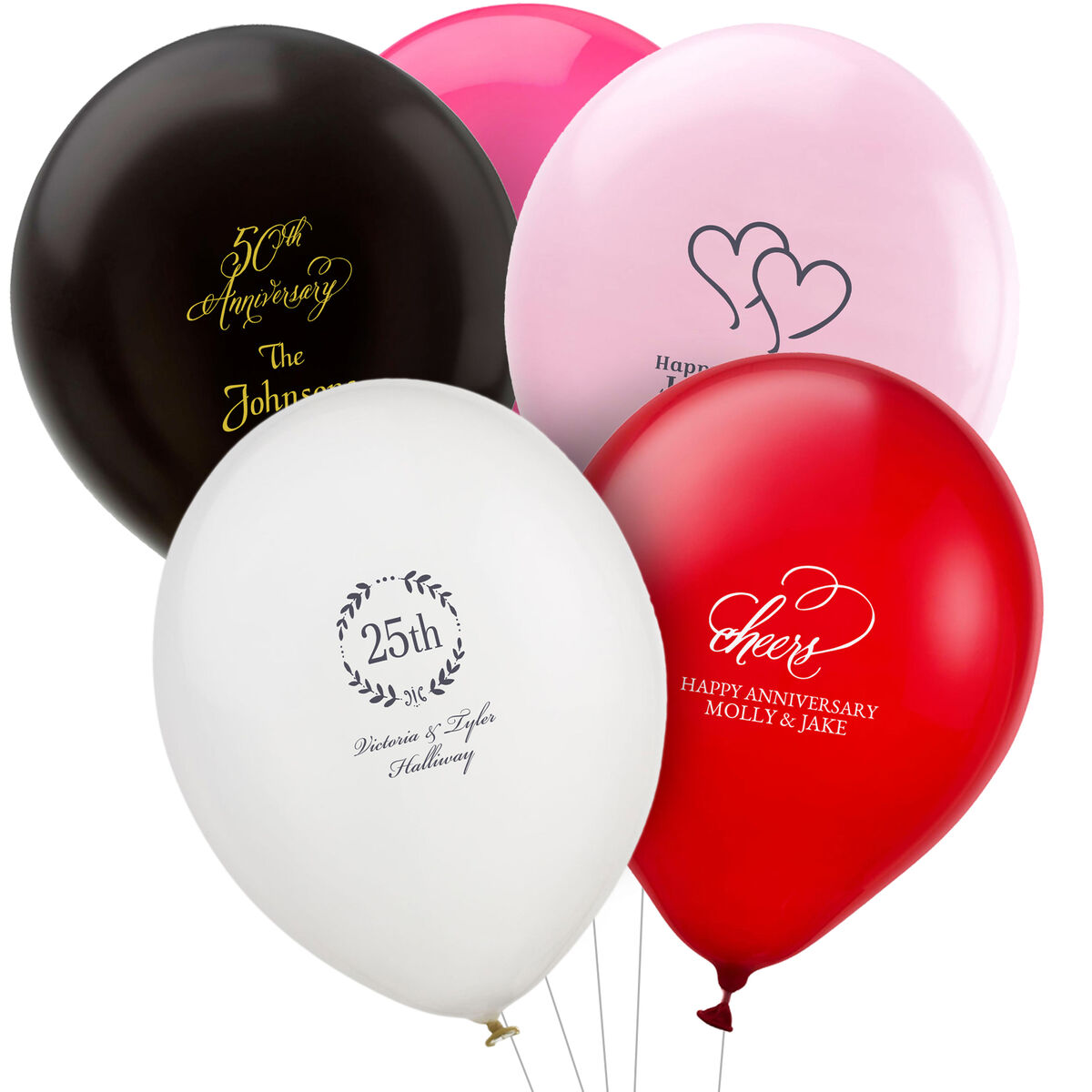 Personalized Design Your Own Anniversary Latex Balloons