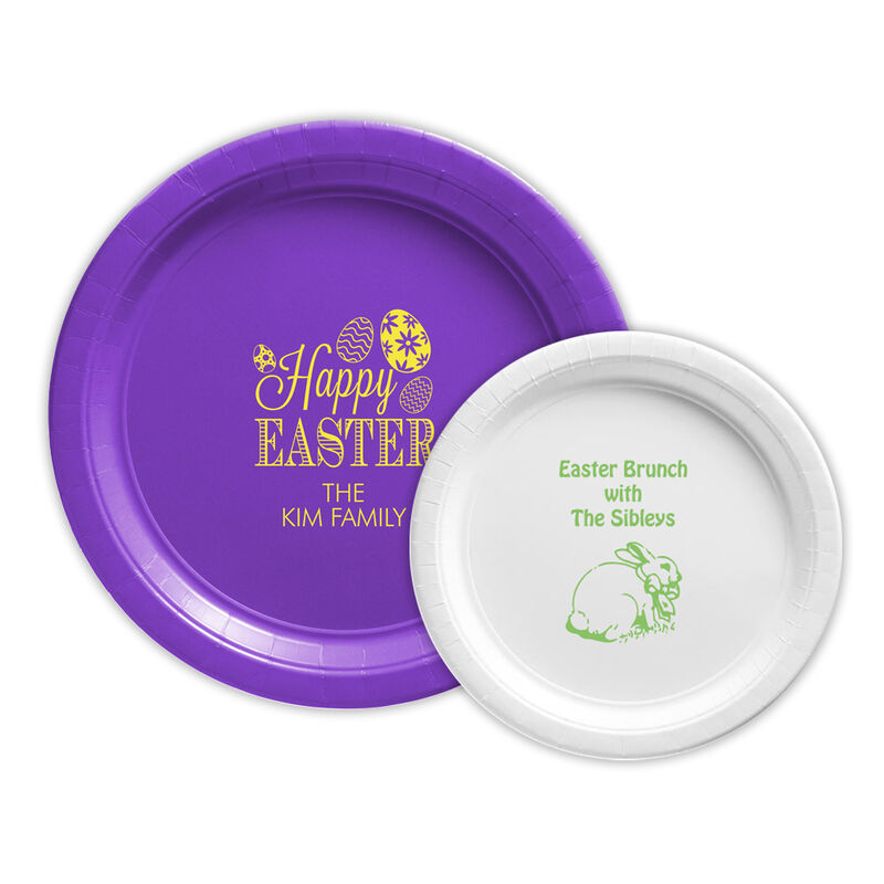 Personalized Design Your Own Easter Paper Plates