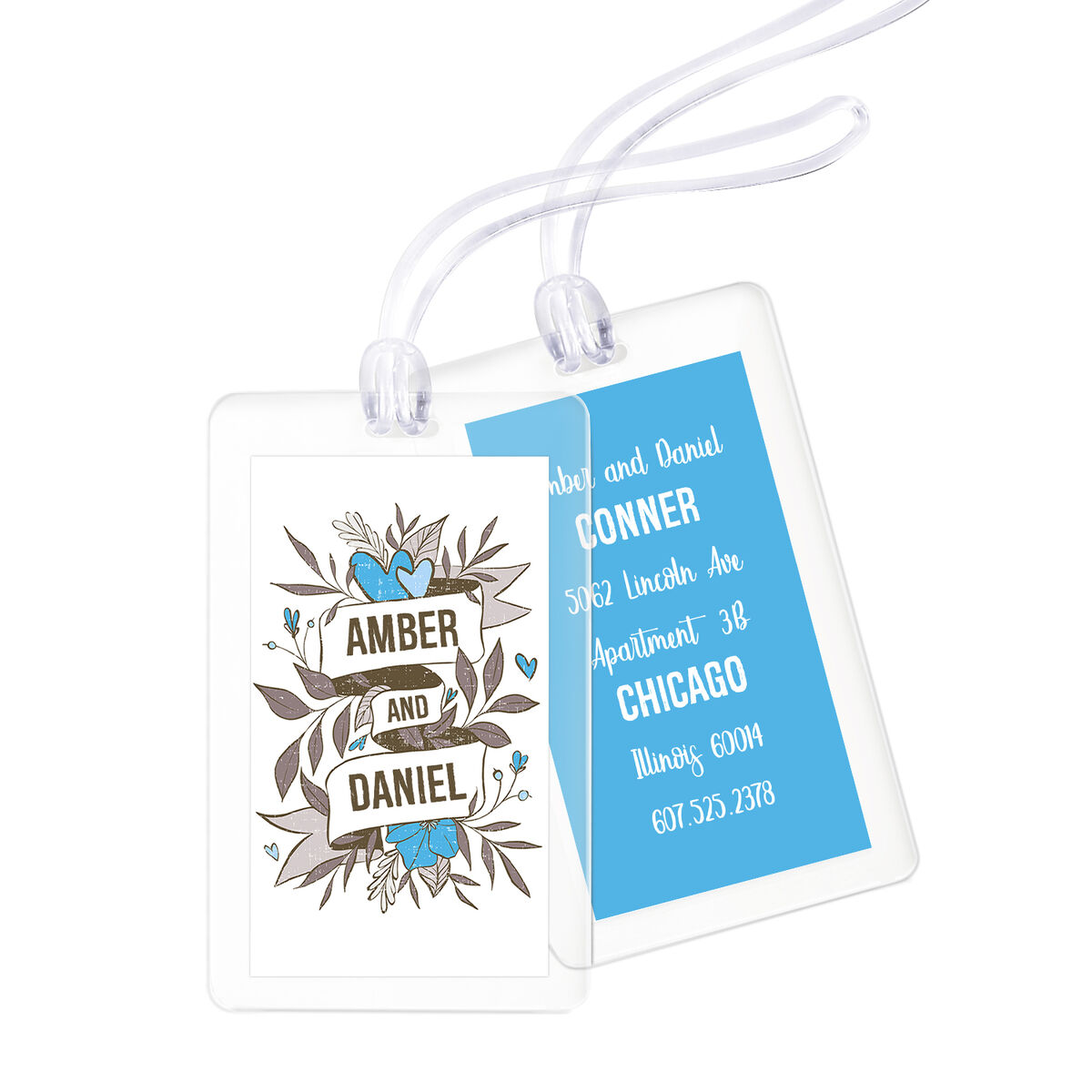 Blue Swag Luggage Tags