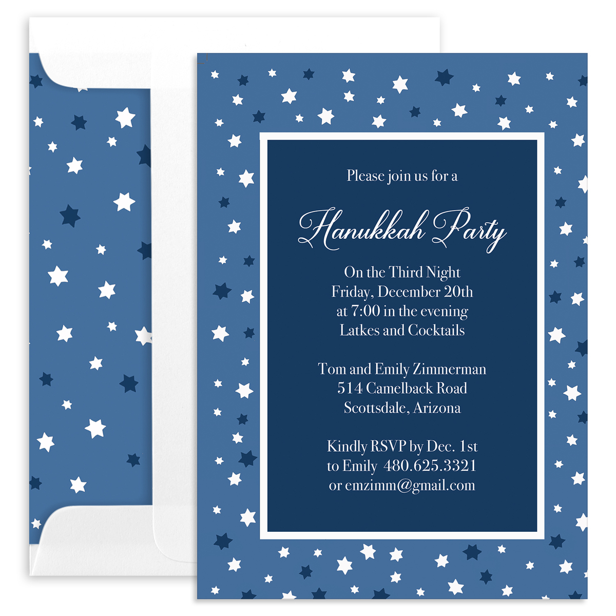 Starry Border Invitations