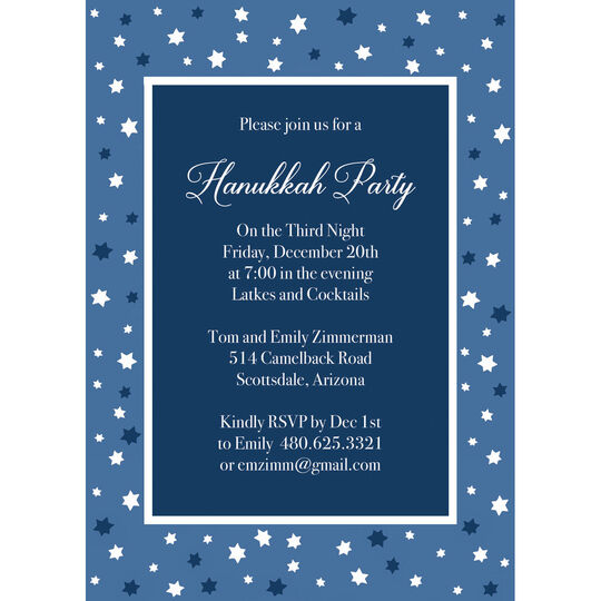 Starry Border Invitations