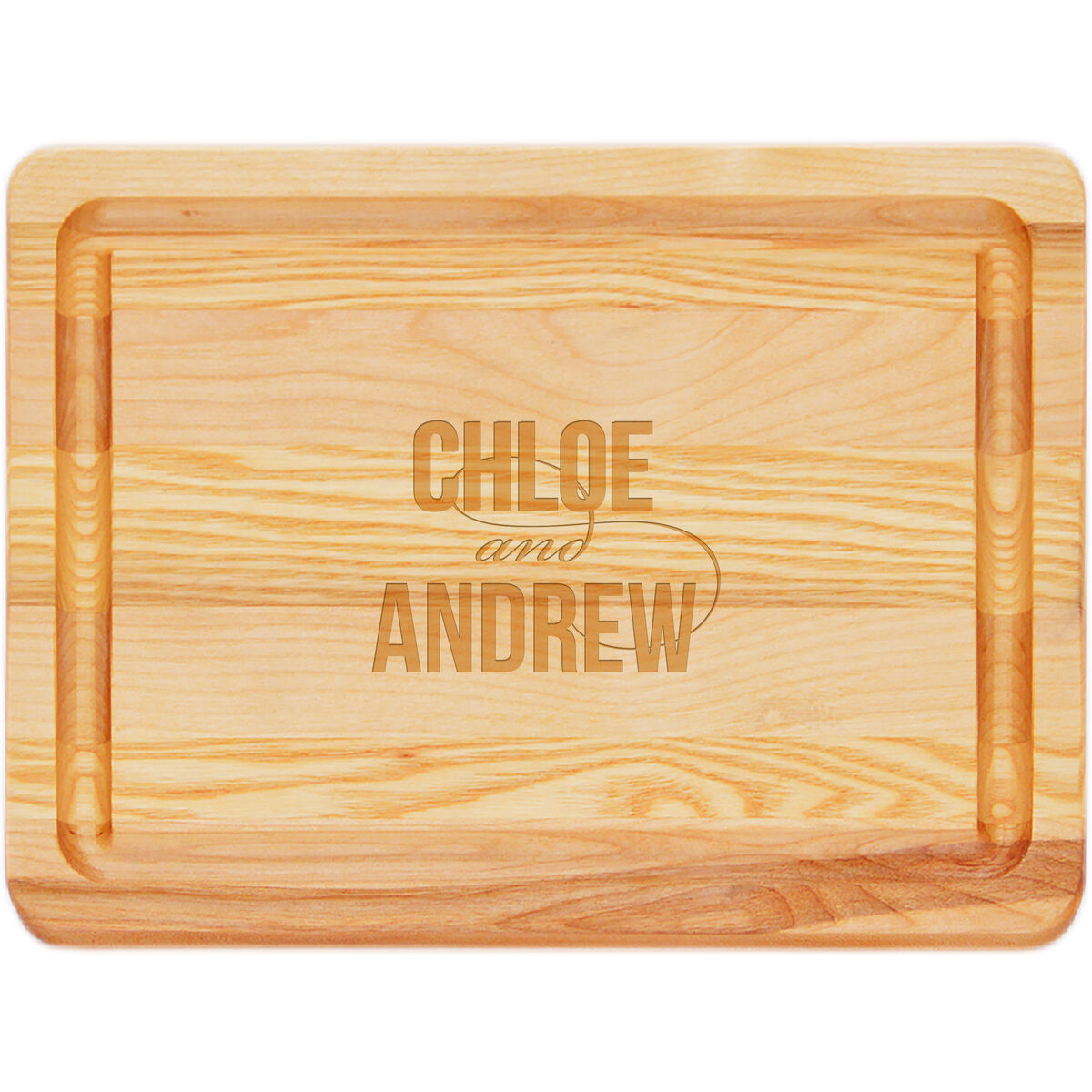 Custom Modern Couple Small 10-inch Master Wood Bar Board