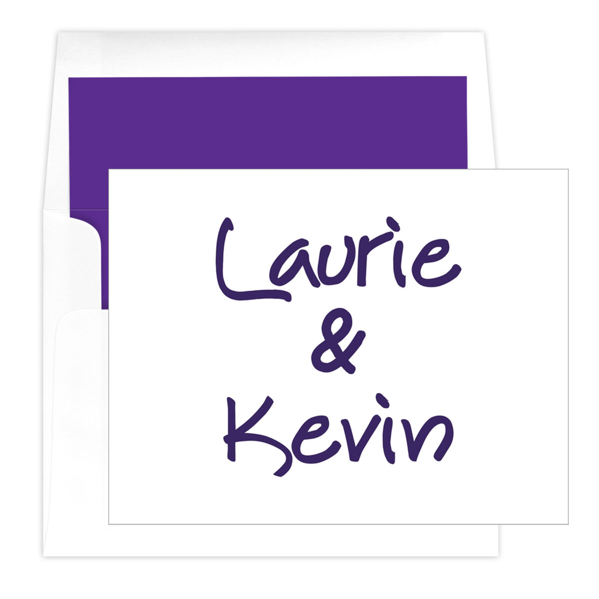 Personalized Studio Large Text Folded Note Cards