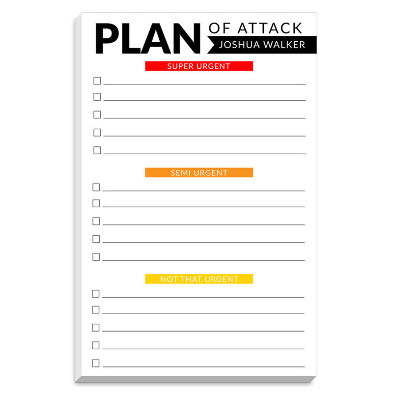 Custom Plan of Attack Notepads