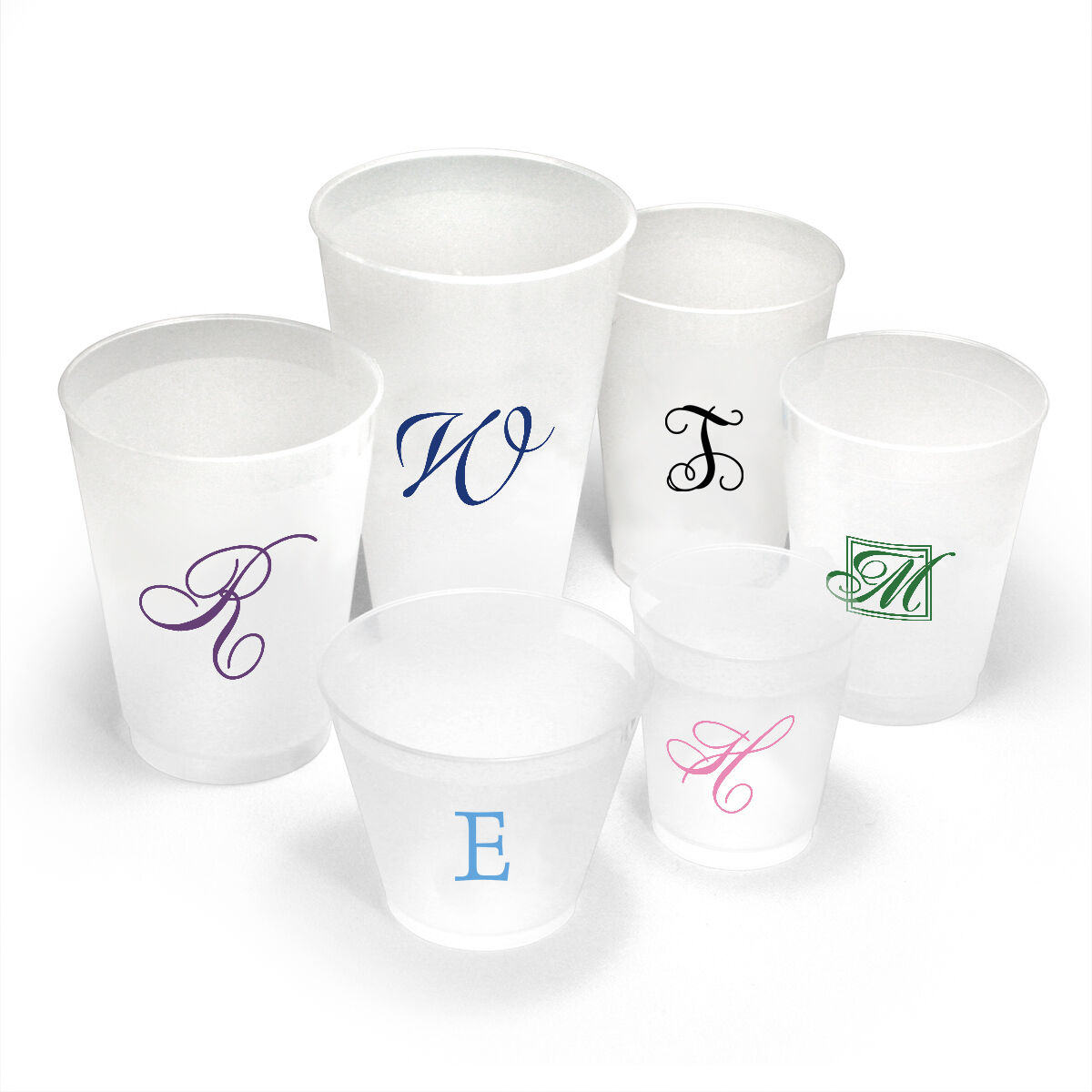 Personalized Design Your Own Single Initial Shatterproof Cups