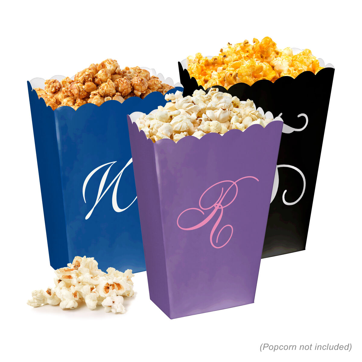Personalized Design Your Own Single Initial Mini Popcorn Boxes