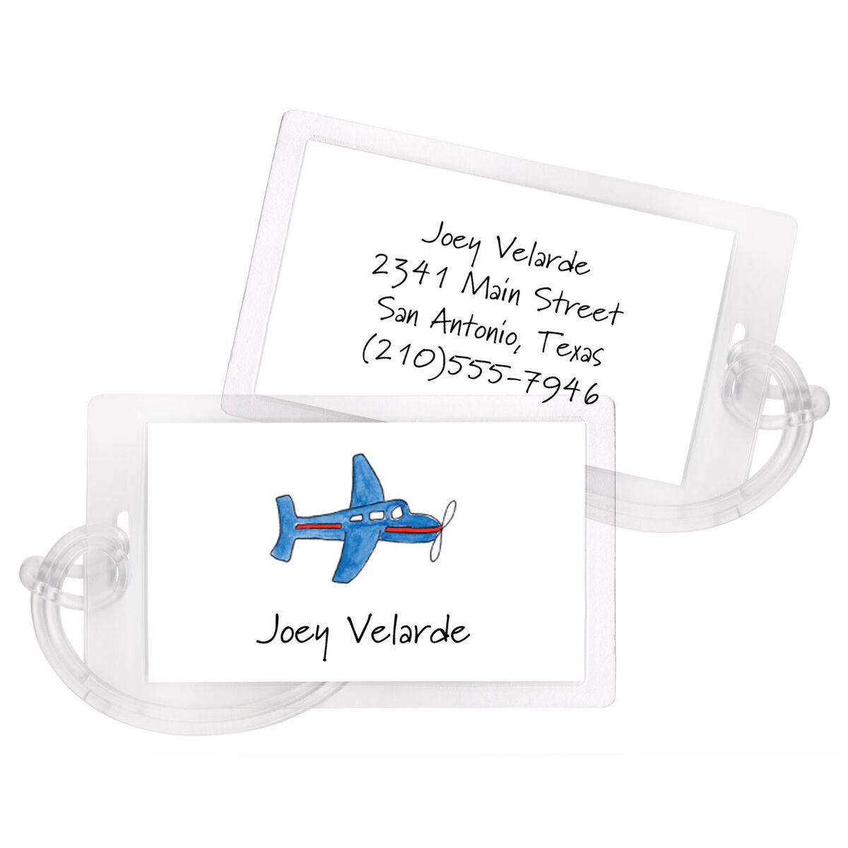 Custom Airplane ID Luggage Tags