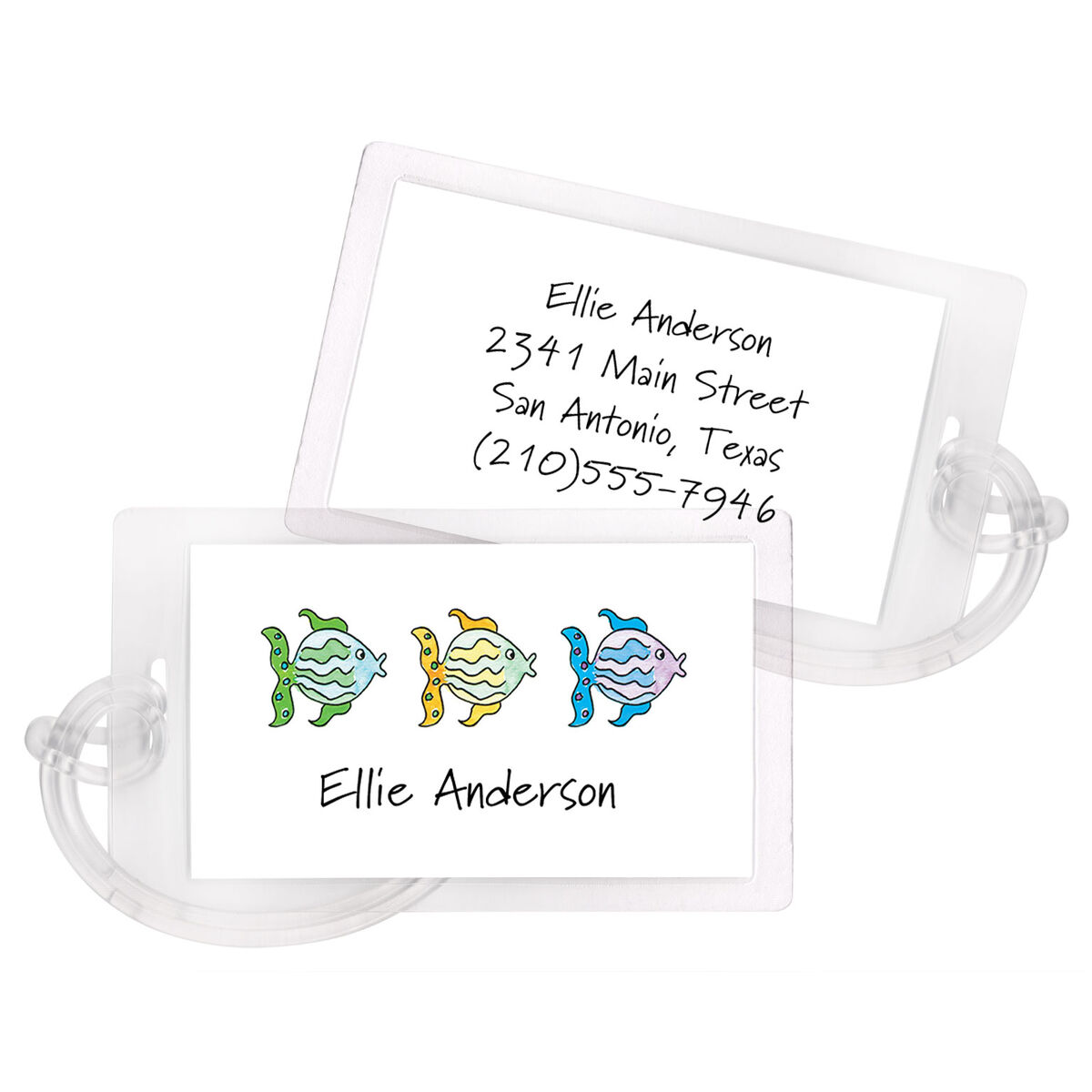 Custom All the Fish ID Luggage Tags