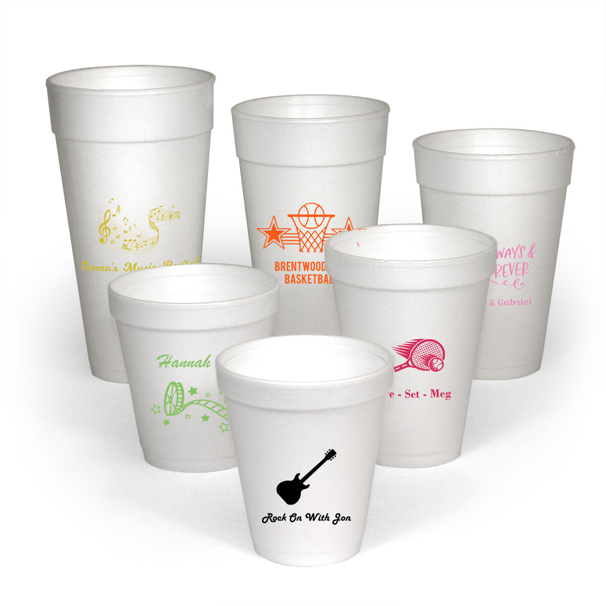Personalized Design Your Own Theme Styrofoam Cups