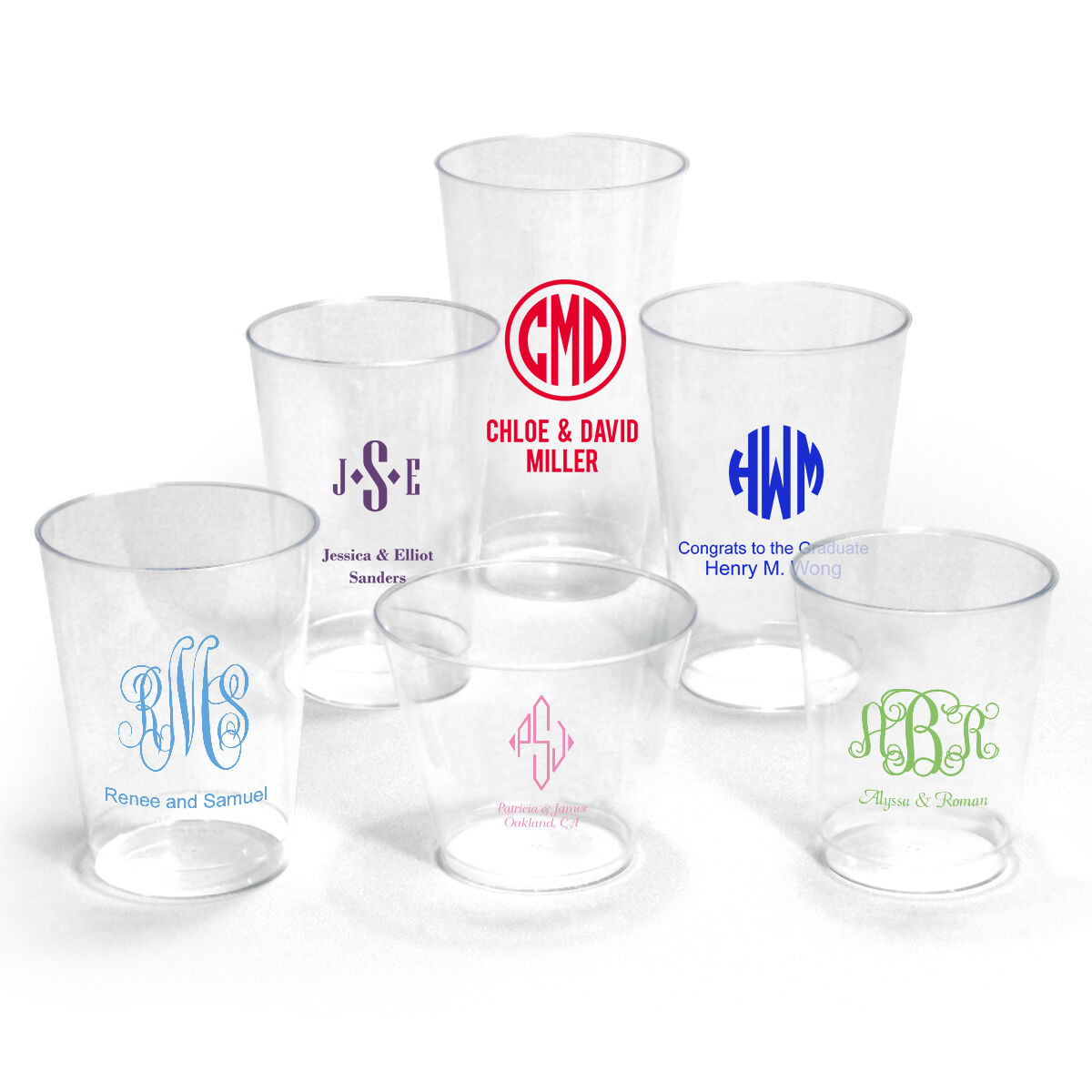 Personalized Pick Your Three Letter Monogram Style with Text Clear ...