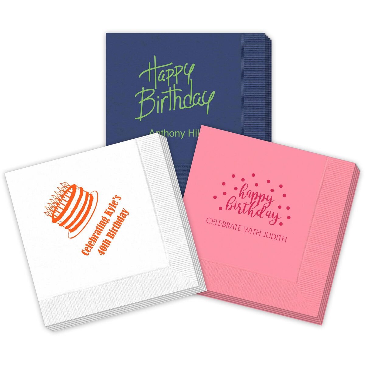 Custom Design Your Own Birthday Napkins