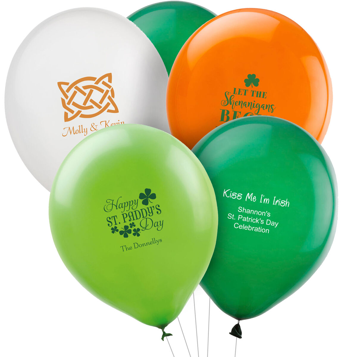 Personalized Design Your Own St. Patrick's Day Latex Balloons