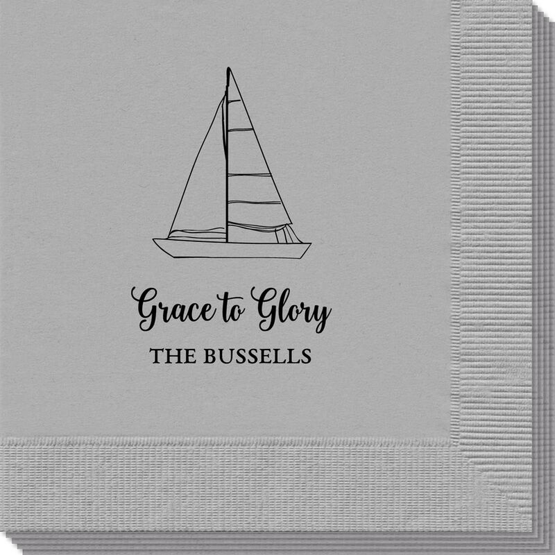 Personalized Sailboat Napkins