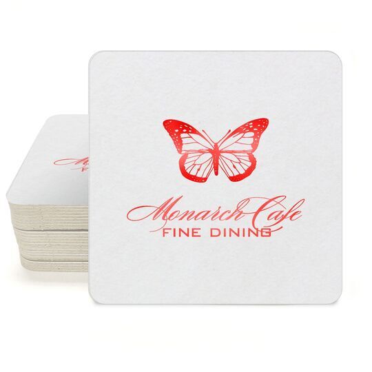 Magnificent Monarch Butterfly Square Coasters