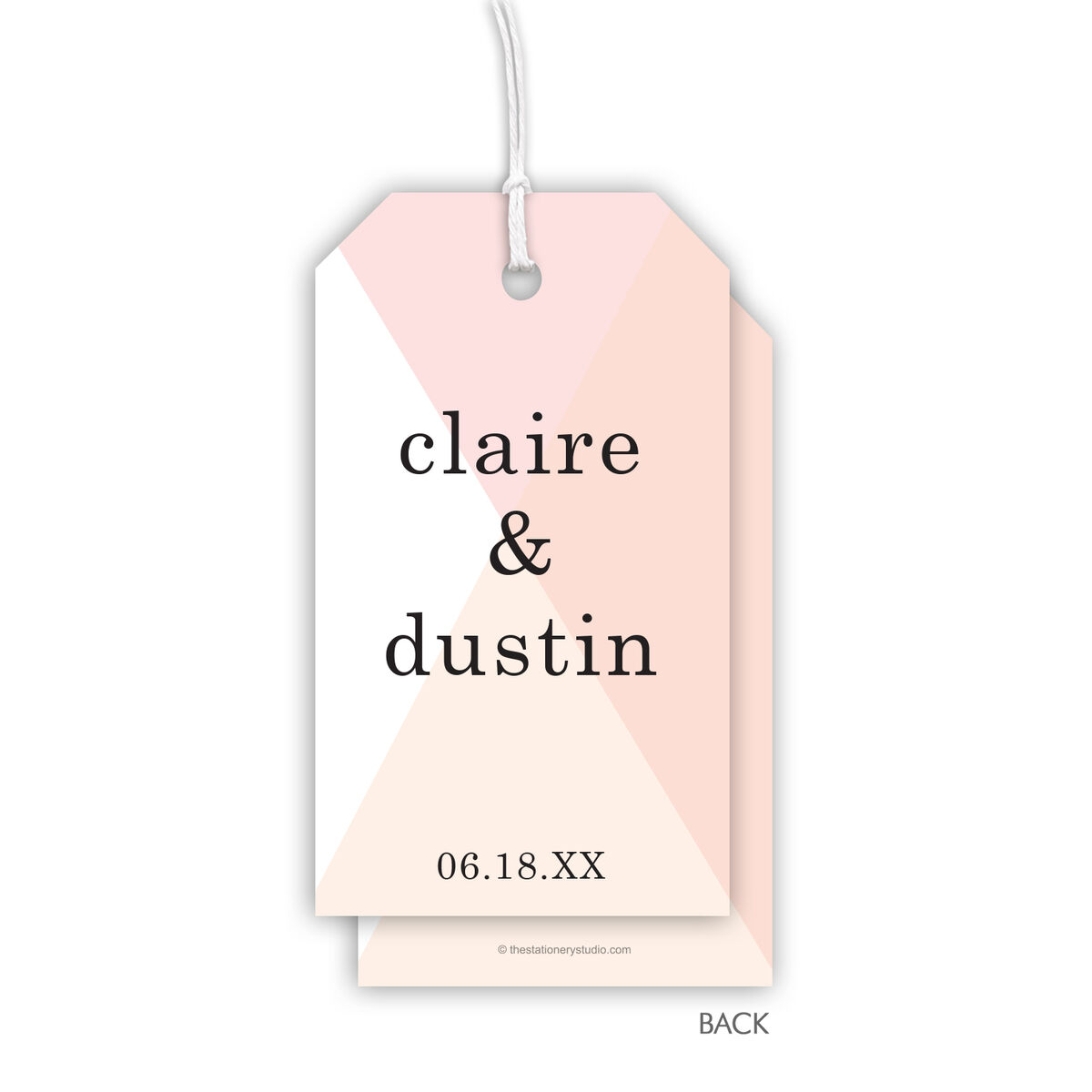Custom Chic Abstract Vertical Hanging Gift Tags