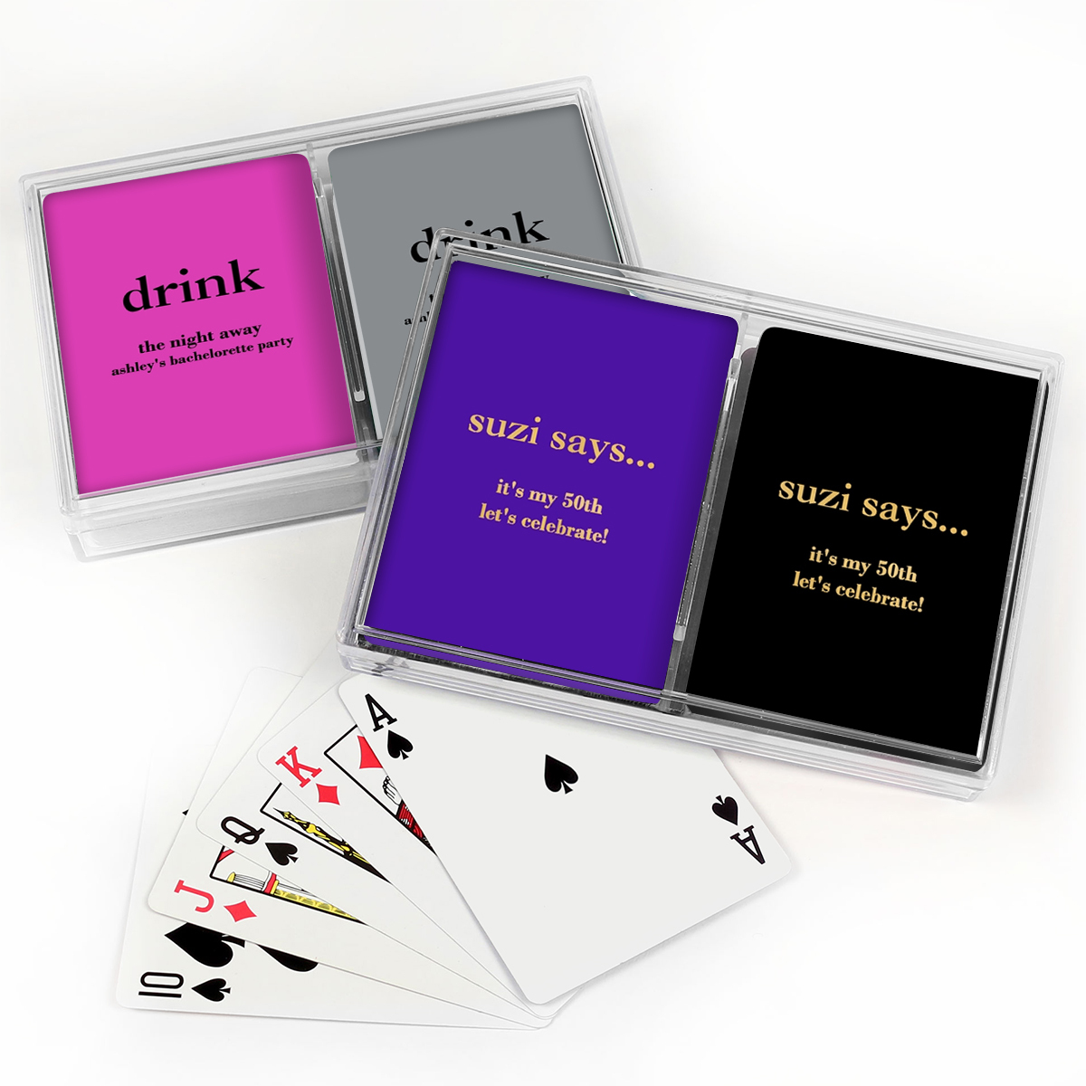 Design Your Own Big Word Double Deck Playing Cards